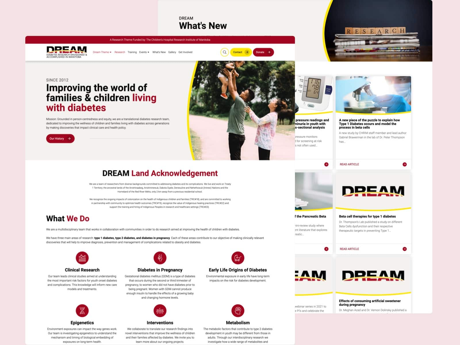 Dream Diabetes Research | Winnipeg Web Design & Digital Marketing